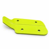 China Custom CNC Milling Aluminum Contoured Mounting Bracket with Neon Yellow Anodized Finish for sale