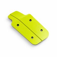 China Custom CNC Milling Aluminum Contoured Mounting Bracket with Neon Yellow Anodized Finish for sale