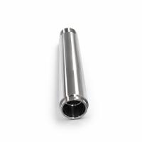 China Custom CNC Turned Stainless Steel Hollow Cylinder Sleeve with External Thread & Mirror Polished Surface for sale