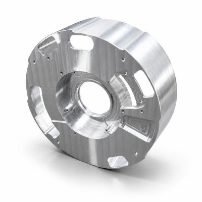 China Custom CNC Machined Aluminum Flange Plate Precision Milled Round Aluminum Rotary Base Component for sale
