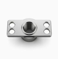China Precision CNC Turn‑Milled Stainless Steel RF Coaxial Flange Connector For Radio Frequency Test Equipment for sale