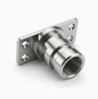 China Precision CNC Turn‑Milled Stainless Steel RF Coaxial Flange Connector For Radio Frequency Test Equipment for sale