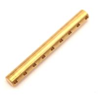 China Custom CNC Turn-Mill Brass Round Bar with Precision Radial Holes for sale