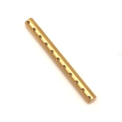 China Custom CNC Turn-Mill Brass Round Bar with Precision Radial Holes for sale