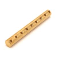 China Custom CNC Turn-Mill Brass Round Bar with Precision Radial Holes for sale