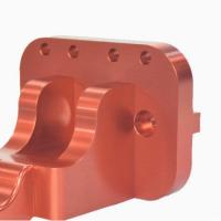China Custom CNC Milling 6061 Aluminum Alloy Bracket with Red Anodizing for sale