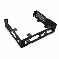China Custom Sheet Metal Chassis Frame | SPCC Cold Rolled Steel Computer Case Bracket, Black Powder Coated Enclosure Frame for sale