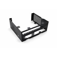 China Custom Sheet Metal Chassis Frame | SPCC Cold Rolled Steel Computer Case Bracket, Black Powder Coated Enclosure Frame for sale