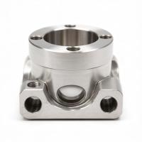 China precision CNC Machined Flange Mount Housing, Multi-Hole Stainless Steel Bracket for Robotics & Automation for sale