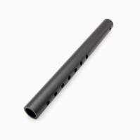 China High Strength Aluminum Support Rod Extruded Aluminum Profile CNC Tapping Black Coating Equipment Fixing Bar for sale