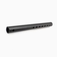 China High Strength Aluminum Support Rod Extruded Aluminum Profile CNC Tapping Black Coating Equipment Fixing Bar for sale