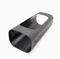 China Long Strip Smart Speaker Aluminum Housing CNC Precision Machining Black Brushed Wireless Audio Protective Shell for sale