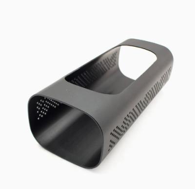 China Long Strip Smart Speaker Aluminum Housing CNC Precision Machining Black Brushed Wireless Audio Protective Shell for sale