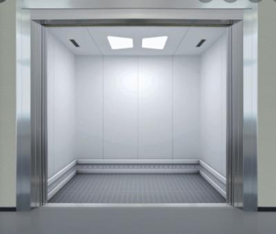 China PLC Control SS Cargo Elevator With Silver Color Overload Protection for sale