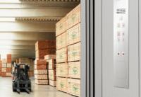 China 5000KG 2.0m/s Hydraulic Freight Lift Stainless Steel Mirror Etching for sale