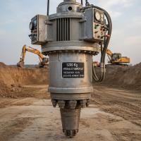 China 1200 Kg Hydraulic Vibroflot with 43 Hz Frequency and 29Nm Eccentric Moment for Soil Improvement for sale