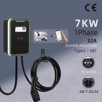 China 32A 7kW GBT EV Charger Wallbox Type 2 Station with WiFi APP Control and RFID Cards for Commercial Use for sale