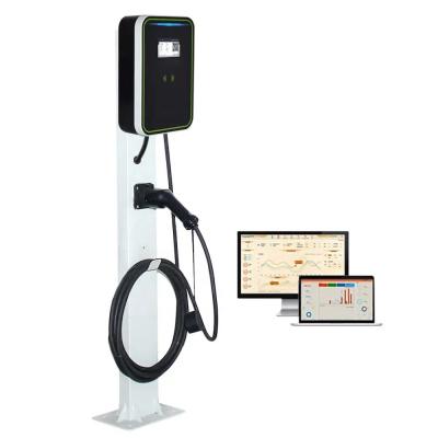 China OCPP 1.6J 32A 3 Phase Wallbox EV Charger 7kW-22kW 380V with Type 2 Connector for Public Charging Stations for sale