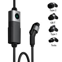 China 7kW 11kW 22kW Portable EV Charger with 32A Current and IP66 Rating for Type 1 Type 2 GB/T Electric Vehicles for sale