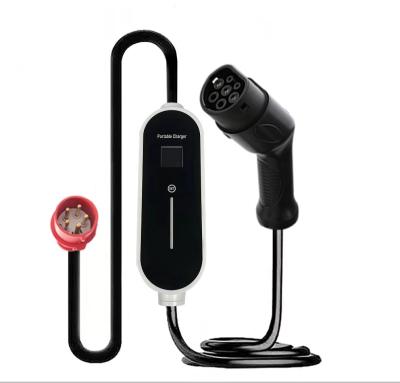 China Evoyage 11kW Portable EV Charger 16A 380V/480V Type 2 GB/T with LCD Display IP54 Rated for sale