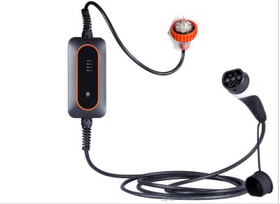 China AU Plug Portable EV Charger 10A 15A Type 1 Type 2 Electric Car Charger with LCD Display IP54 Waterproof for sale