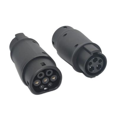 China 7kW EVSE Type 1 to Type 2 Adapter - 32A 230V IP54 Rated EV Charging Converter for sale