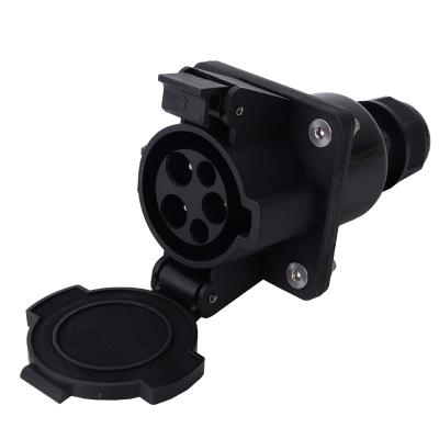 China SAE J1772 Type 1 Car Side Inlet 16A 80A EV Charging Socket for Electric Vehicle for sale