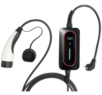 China Type 2 AC Portable EV Charger 16A 3.6kW with LCD Display and Schuko Plug for European Electric Vehicles for sale