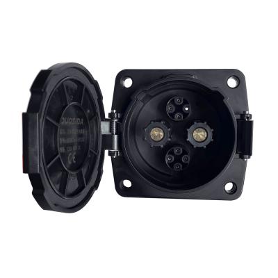 China CHAdeMO EV Socket Inlet 125A DC Quick Charger 1000V for Japanese Electric Car for sale