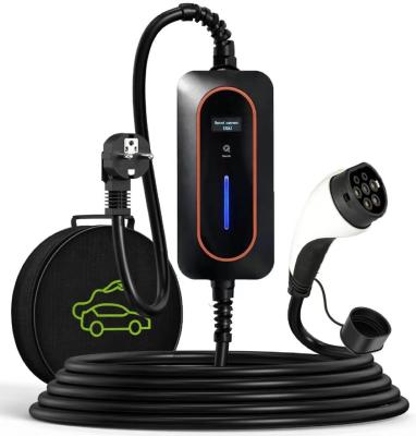 China 3.3KW 16A Portable EV Charger with Type 2, Type 1 and GBT Compatibility, 5M Cable Length for sale
