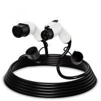 China EVOYAGE Type 2 to SAE J1772 Type 1 EV Charger Cable 16A-32A 3.6KW-22KW Coiled Design IP65 Rated for sale