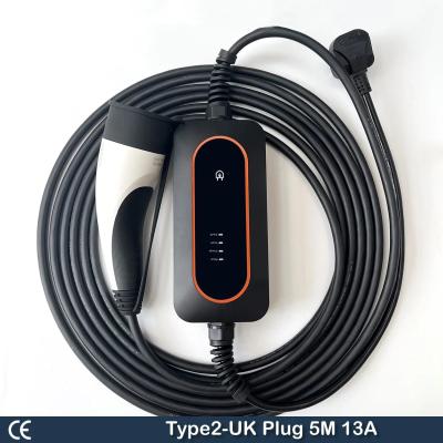 China Portable EV Charger 16A 32A 3.3kW with Type 1 Type 2 GBT Compatibility and 5M Cable for sale