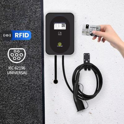 China EVOYAGE Wallbox EV Charger 22KW 11KW 7KW with Type 2 Connector 32A 16A Adjustable Current for sale