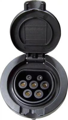 China Type 2 Female EV Charging Socket Inlet IEC62196-2 32A 22kW CE TUV Approved for sale