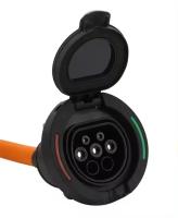 China Type 2 EV AC Female Socket 16A 32A 250V 415V IEC62196-2 Station Side with 1M Cord for sale