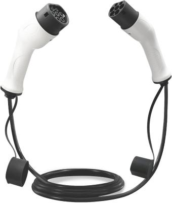 China 3 Phase Type 2 EV Charging Cable 32A 22kW 5M for Electric Vehicle Station - Black/White for sale