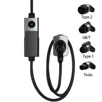 China 40A 9.6KW Portable Tesla EV Charger with 5M Cable - 3.5KW to 22KW Power Range, IP66 Rated for Model 3/X/Y for sale