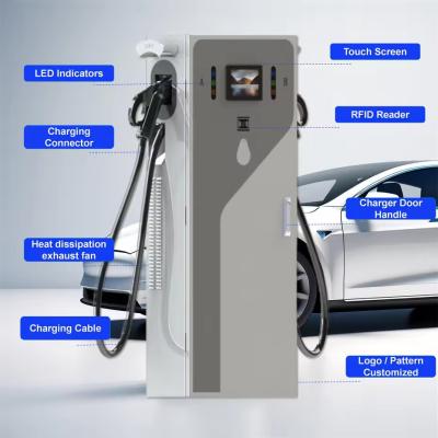 China 60kW DC Fast EV Charging Station with CCS2 CHAdeMO GBT Support 380V Input IP54 Rated for sale