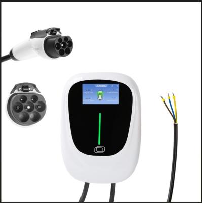 China 7KW-22KW AC EV Wall Box Charger Station with Wi-Fi, Bluetooth & RFID for Home Installation for sale