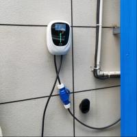 China 22kW Three-Phase EV Charging Station with Type 2 Connector, 32A Adjustable Current and LCD Touch Screen Control for sale