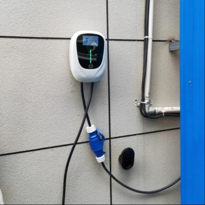 China 22kW Three-Phase EV Charging Station with Type 2 Connector, 32A Adjustable Current and LCD Touch Screen Control for sale