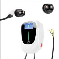 China Tesla 7Kw AC EV Charging Station with Display Screen - 220V Output, 10000h MTBF for sale