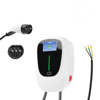 China Smart Home EV Charging Station 7kW 11kW 22kW Wallbox with App Control, RFID, and IP65 Rating for sale