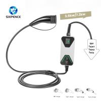 China 3.6KW/7.2KW Portable EV Charger with Universal Plug Compatibility and Smart App Control for 110V-240V Charging for sale