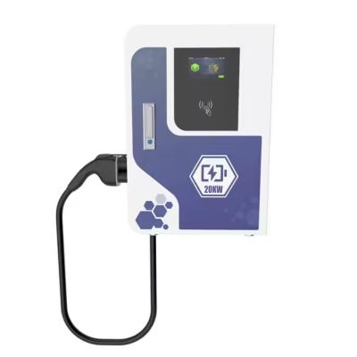 China 20KW DC EV Charger Station 220V Single Phase with 50A Output and IP54 Rating for Commercial Use for sale