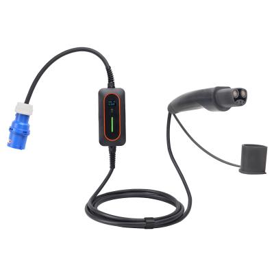 China Portable EV Charger 7kW 32A 1 Phase 220V AC Mobile Electric Car Charger UL CE for sale
