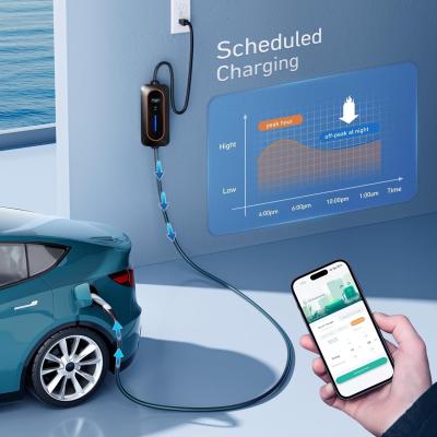 China Level 2 Tesla Portable EV Charger 16A 32A 240V 25FT NACS Compatible with Model 3 Y S X for sale
