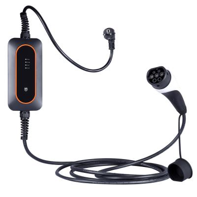 China Portable EV Charger 3kW 10A Type 2 UK Plug with 5m Cable LED Display for sale