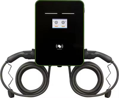 China Dual Gun AC EV Charger 22kW 44kW Smart Wallbox Charging Station WiFi 4G App Control for sale