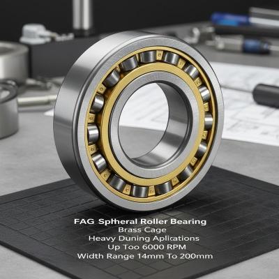 China FAG Spherical Roller Bearing with Brass Cage and Self Aligning Feature for Heavy Duty Applications Up To 6000 RPM and Width Range 14mm To 200mm for sale